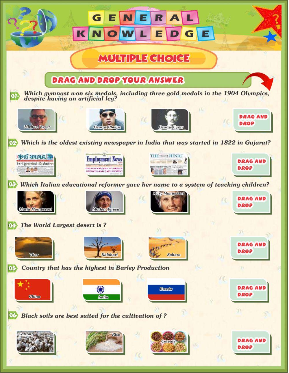 5931725 | 6TH CLASS GK | Conquest | LiveWorksheets