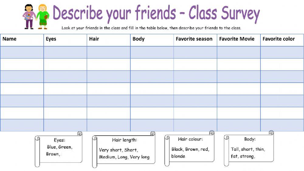 Survey online exercise for | Live Worksheets