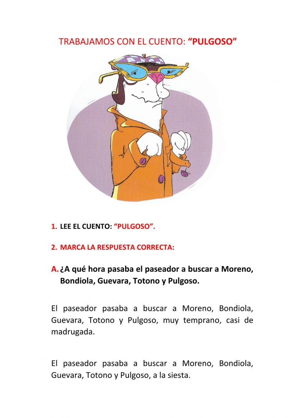 5934126 | PULGOSO: COMPRENSIÓN DE TEXTO. | marina teran