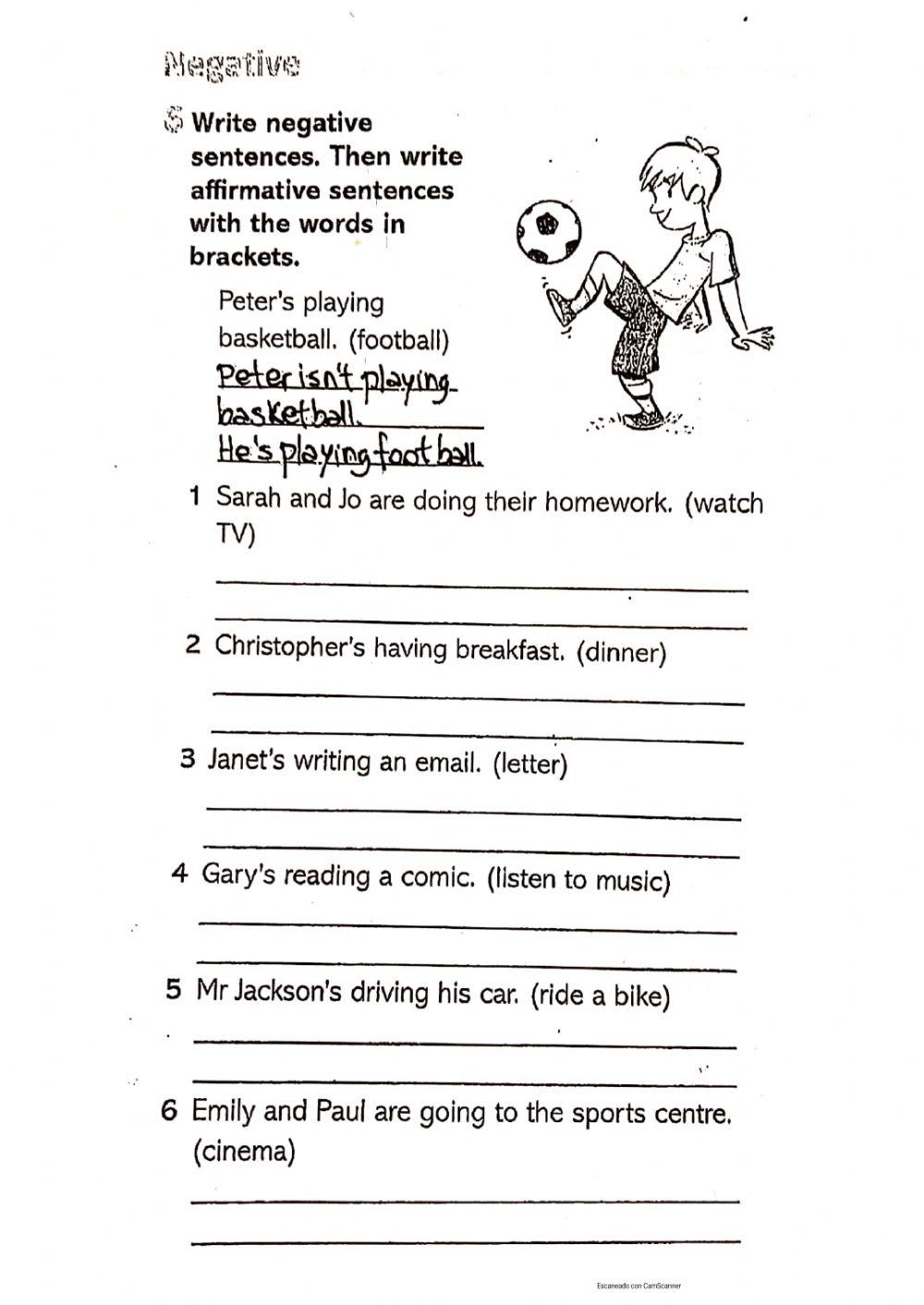 Present Continuous online exercise for Grade 5 | Live Worksheets