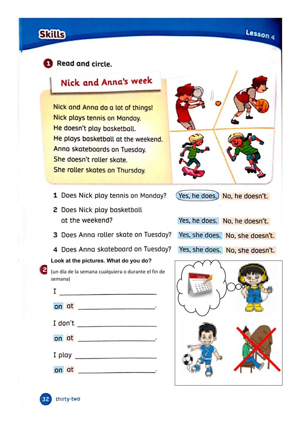 TEAM TOGETHER 2 UNIT 3 ACTIVITY BOOK PAGE 32 online exercise for | Live ...