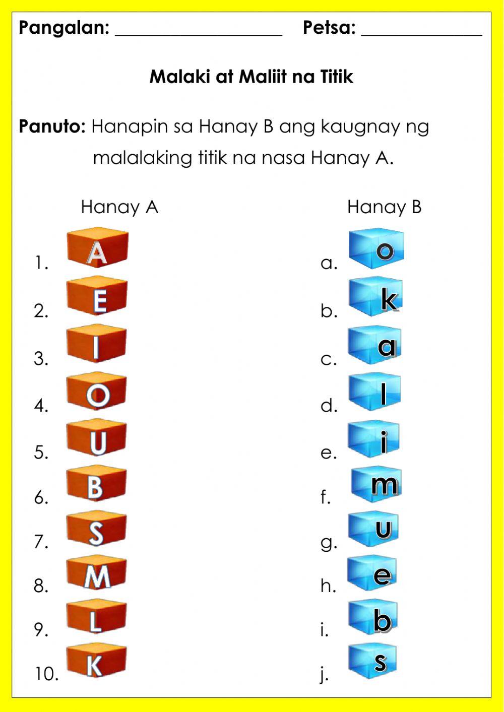 Pagsulat Ng Malaki At Maliit Na Letra Grade 1 Pagsula