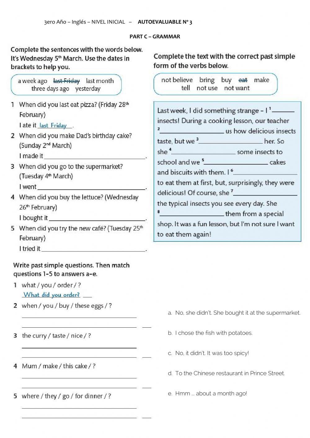Describing food | Free Interactive Worksheets | 324208