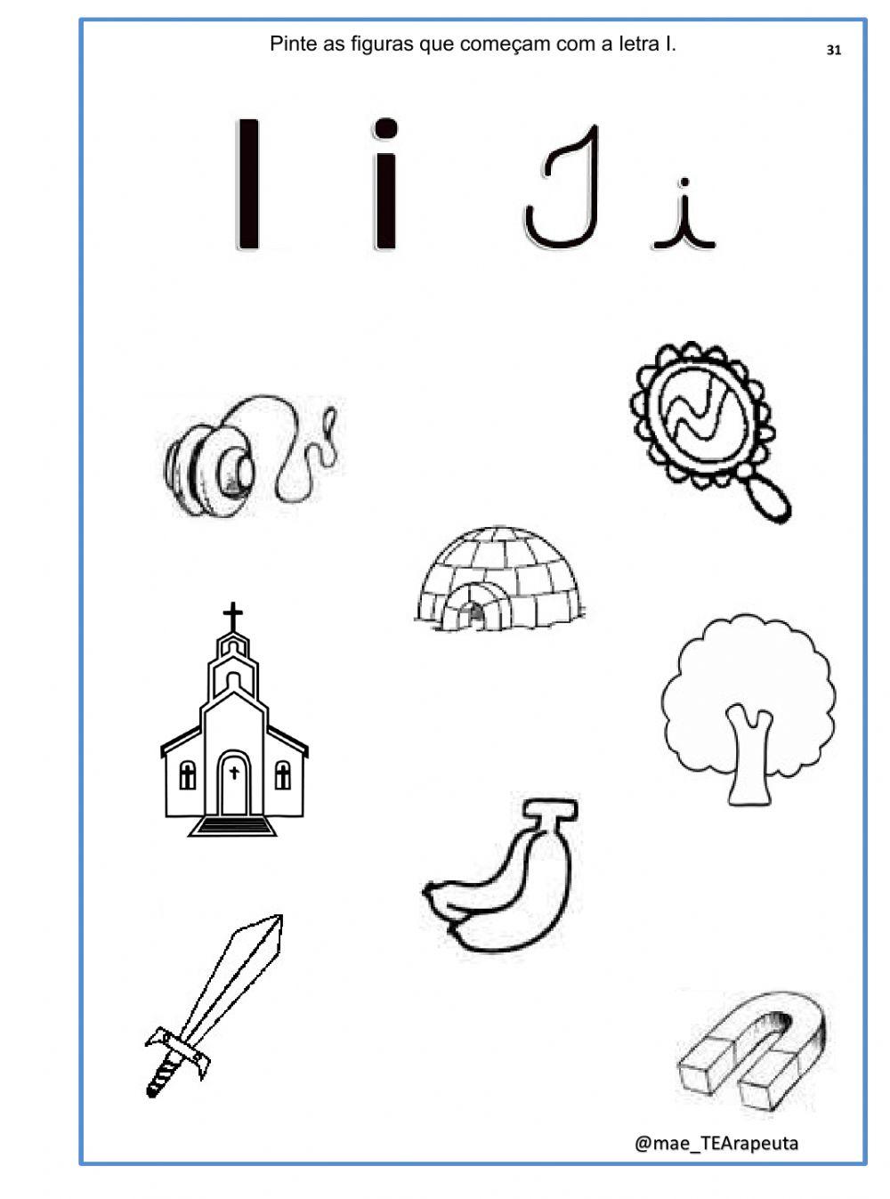 Letra i | Live Worksheets