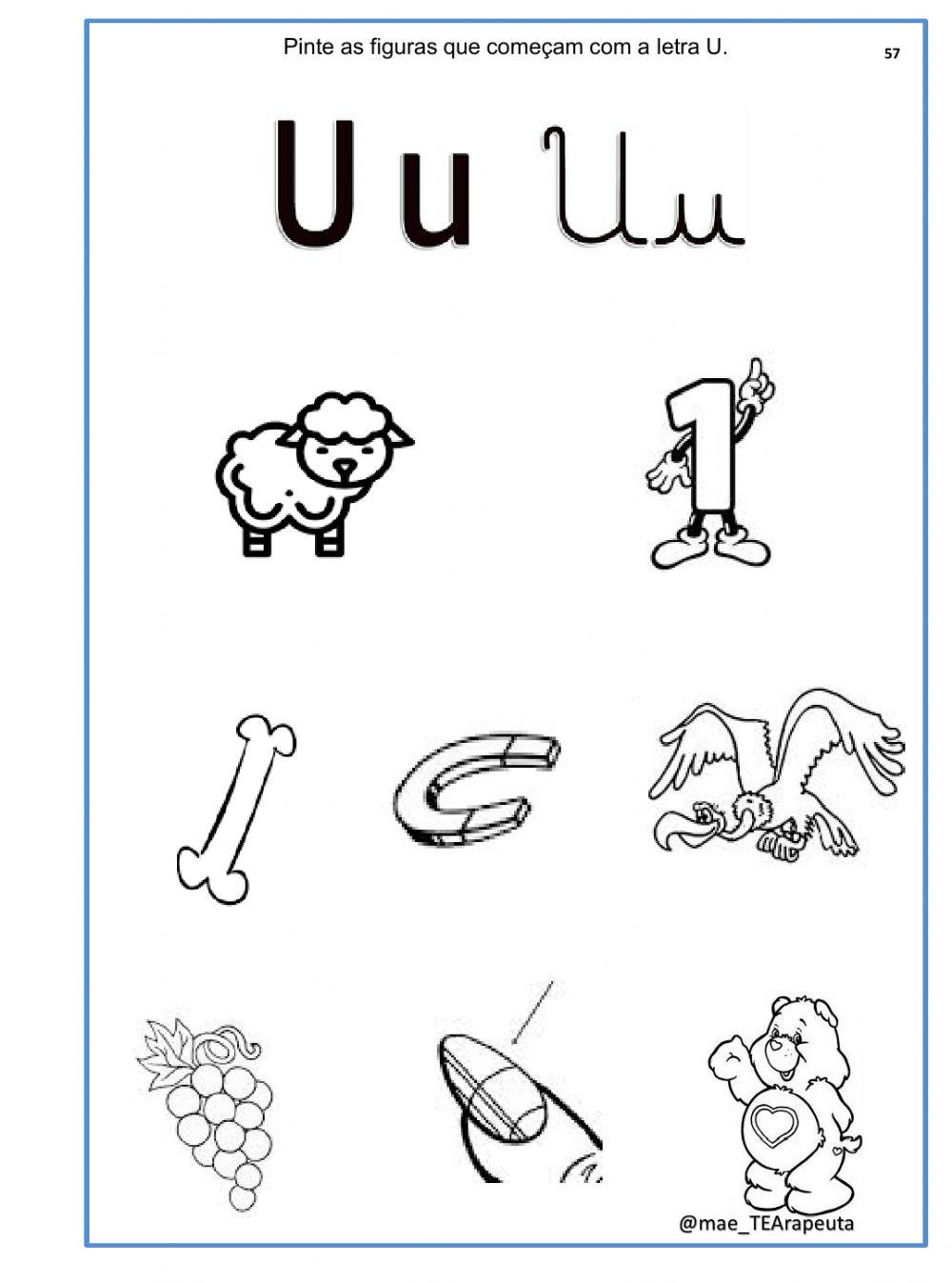 Letra u online activity | Live Worksheets