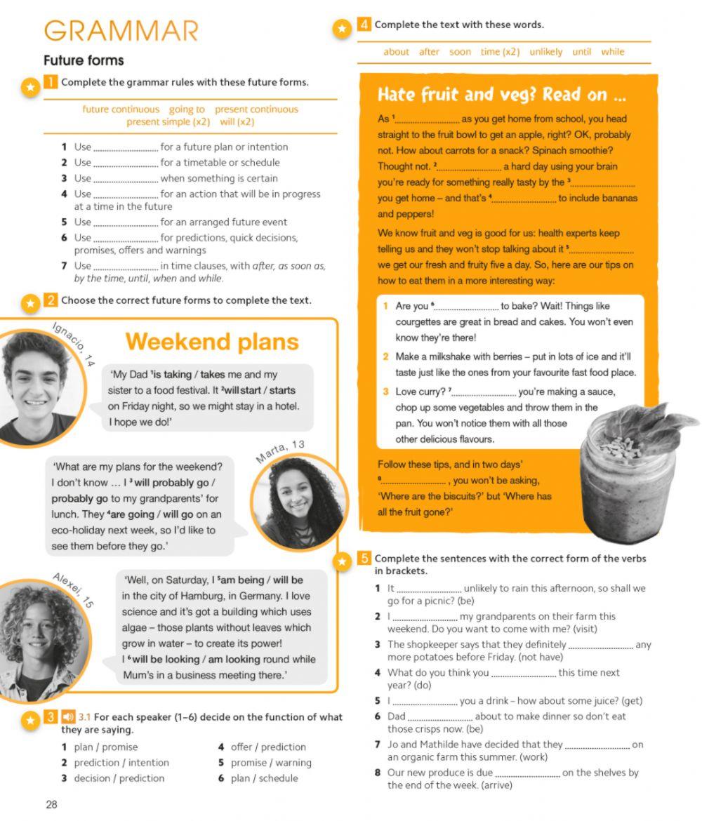 future forms online exercise for 4th | Live Worksheets