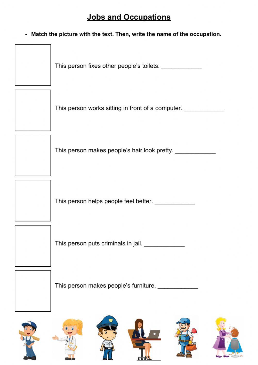 Jobs online exercise for 2nd Form | Live Worksheets