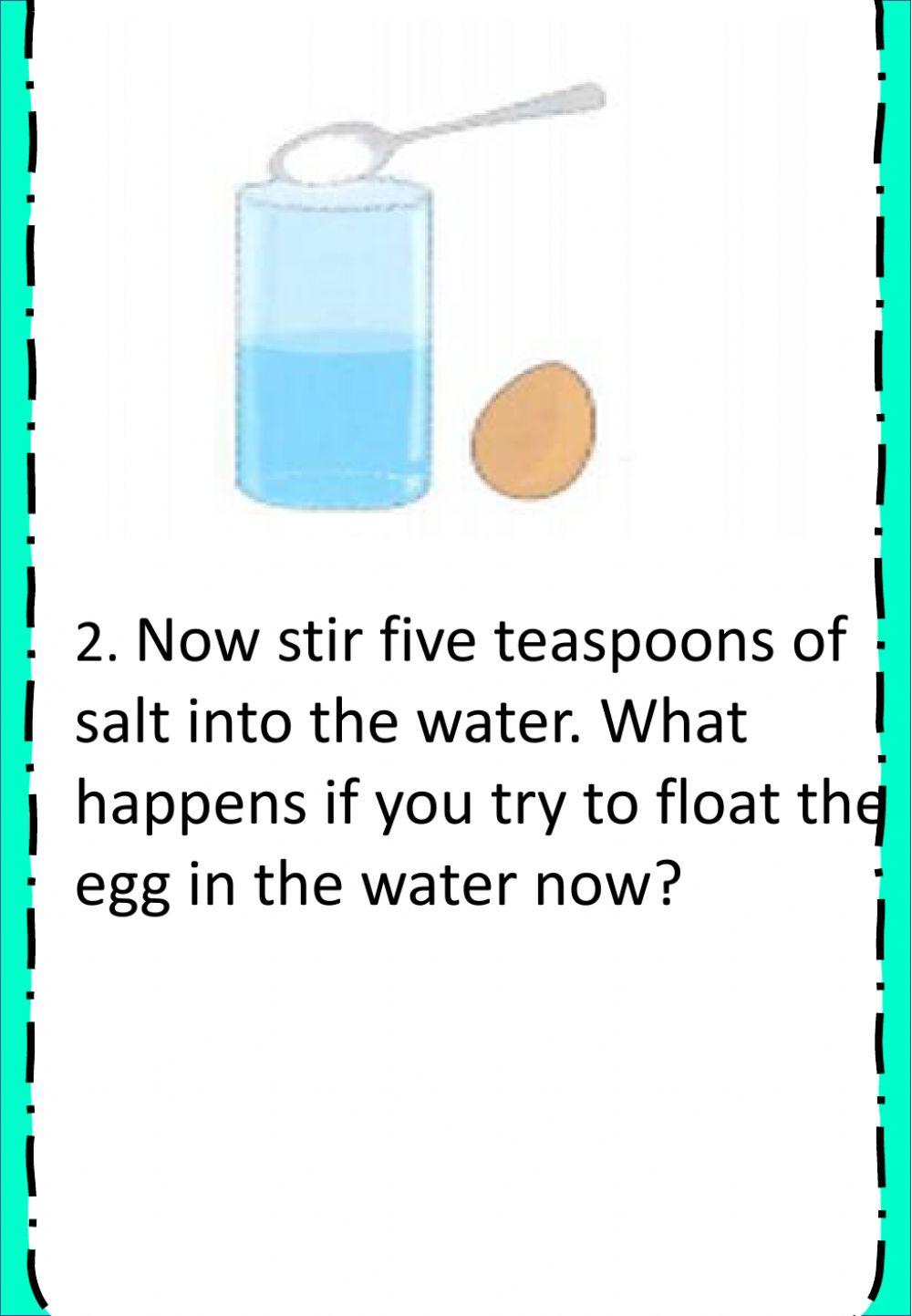 Science experiment activity | Live Worksheets
