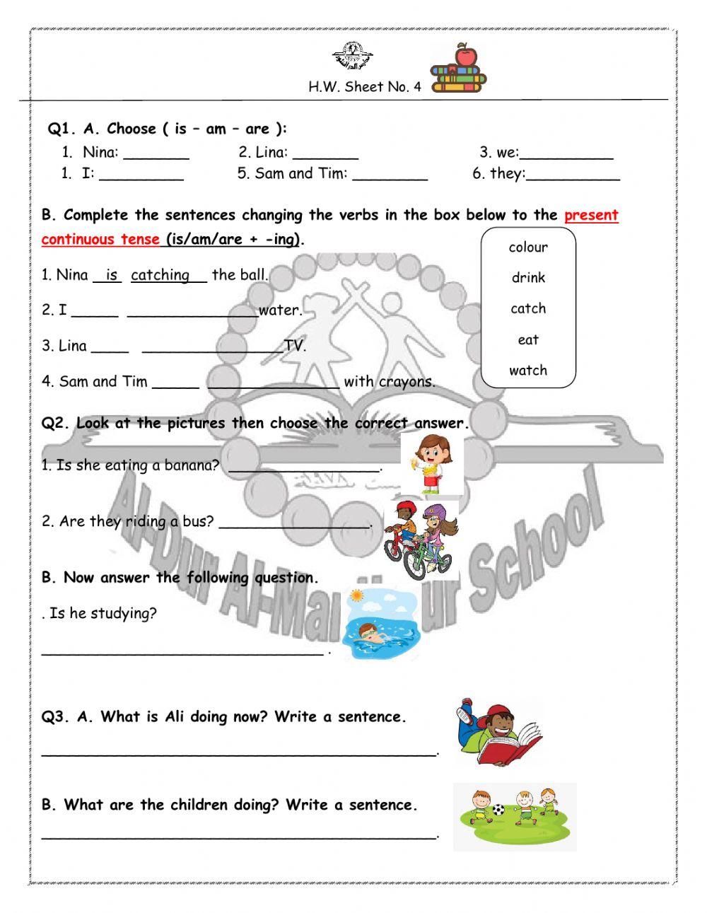 Hw 4 worksheet | Live Worksheets