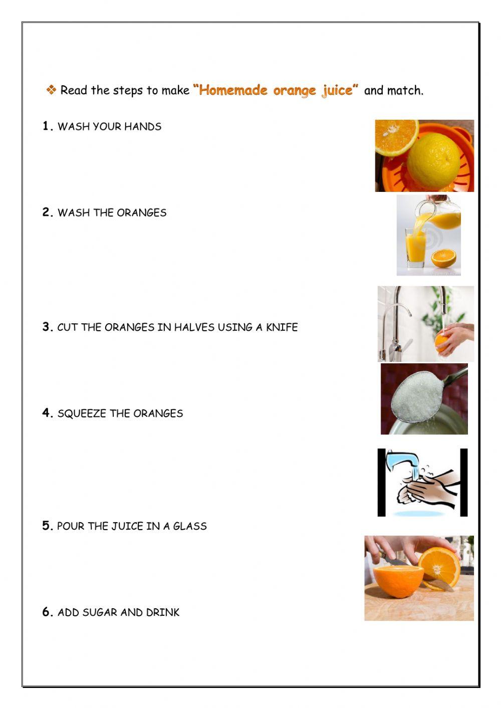 HOMEMADE ORANGE… | Free Interactive Worksheets | 5939058