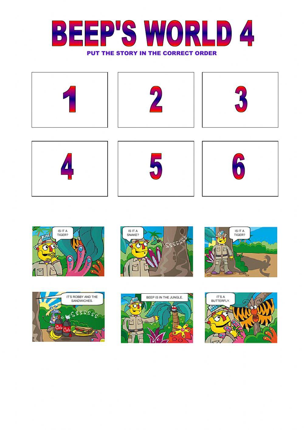 Beep's world 4 worksheet | Live Worksheets