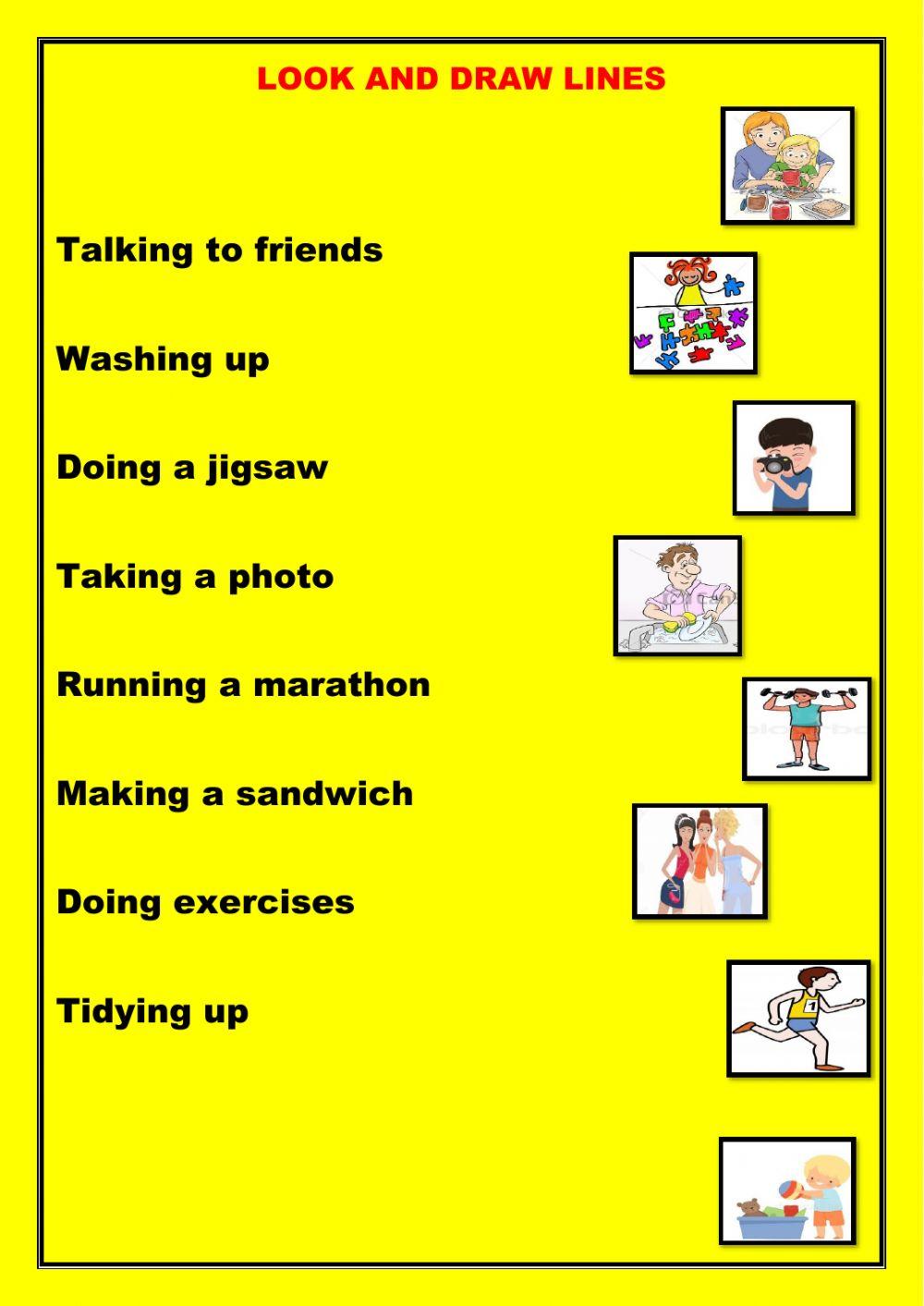 Look and match online exercise | Live Worksheets