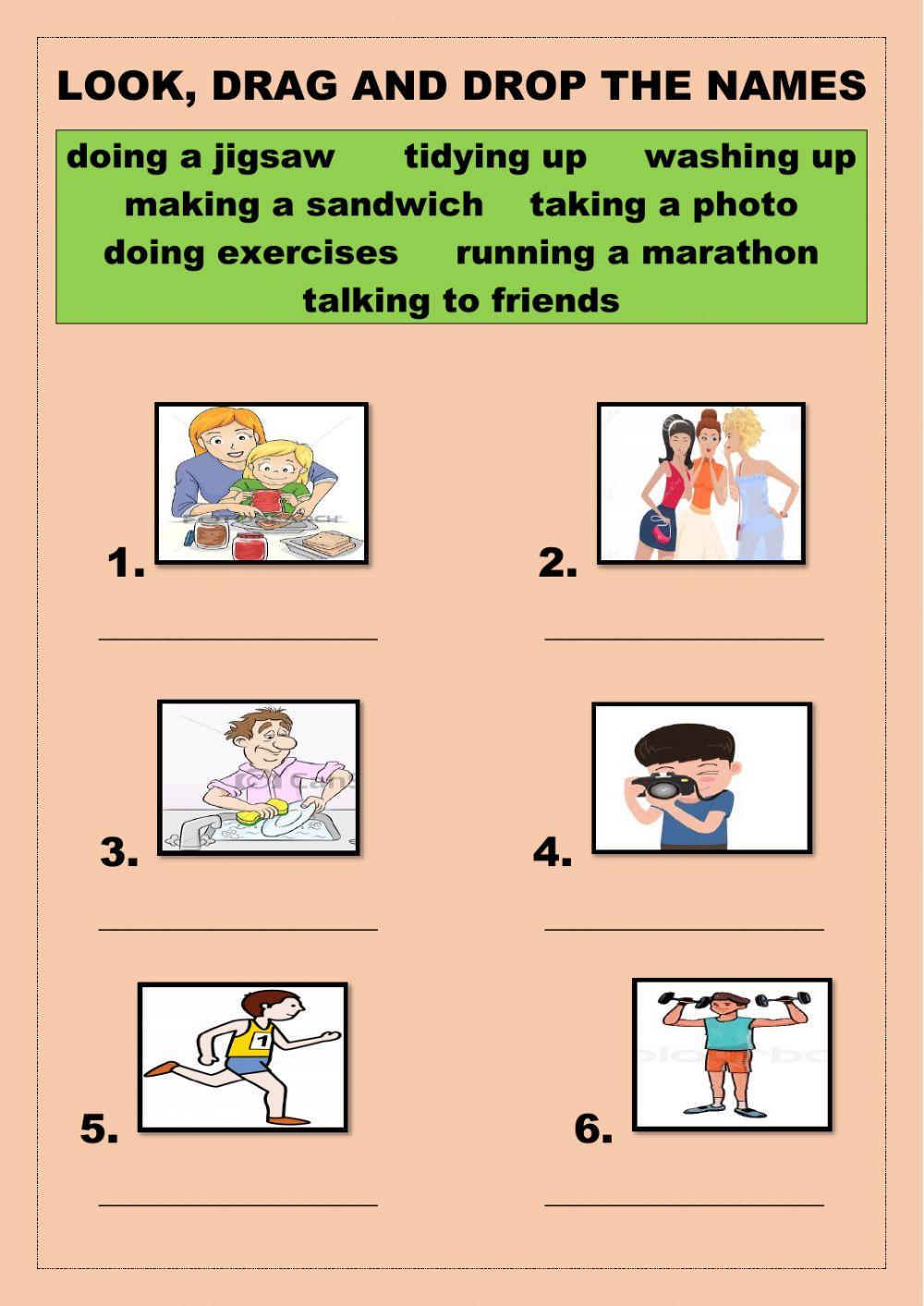 Look, drag and drop the names 1426 | institutoYEScoop