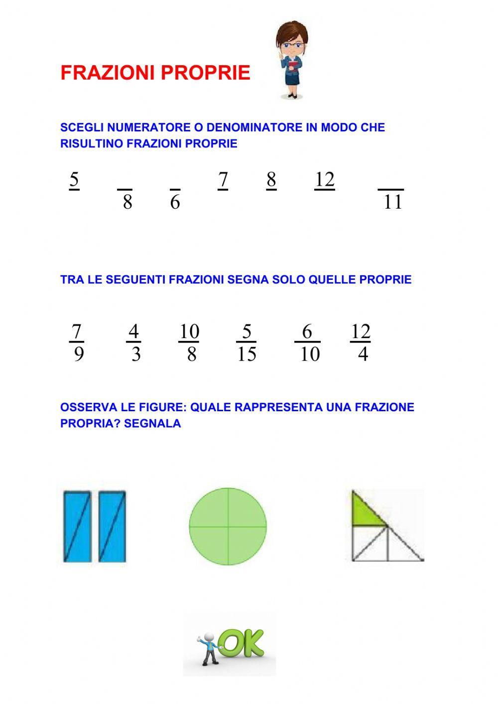 326253 | Frazioni proprie | gisellabo | LiveWorksheets