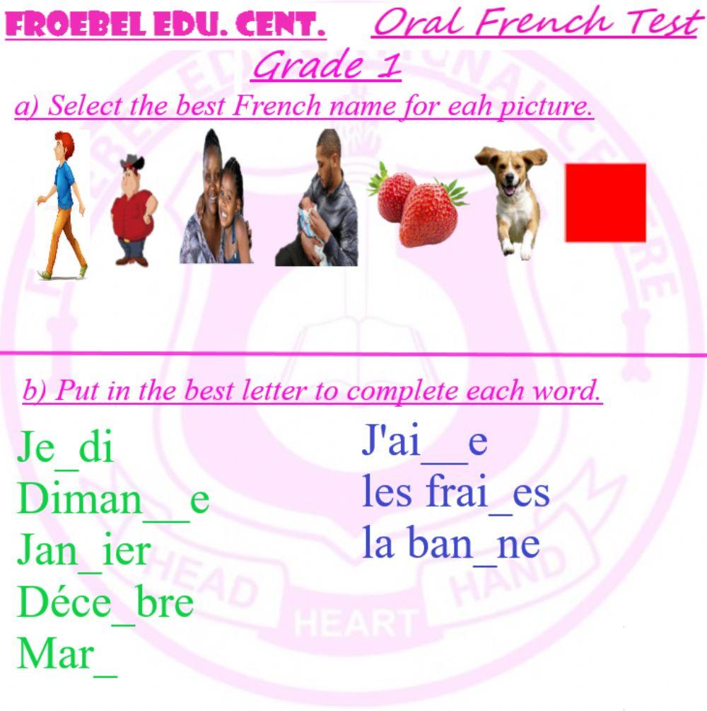 Oral Test | Live Worksheets