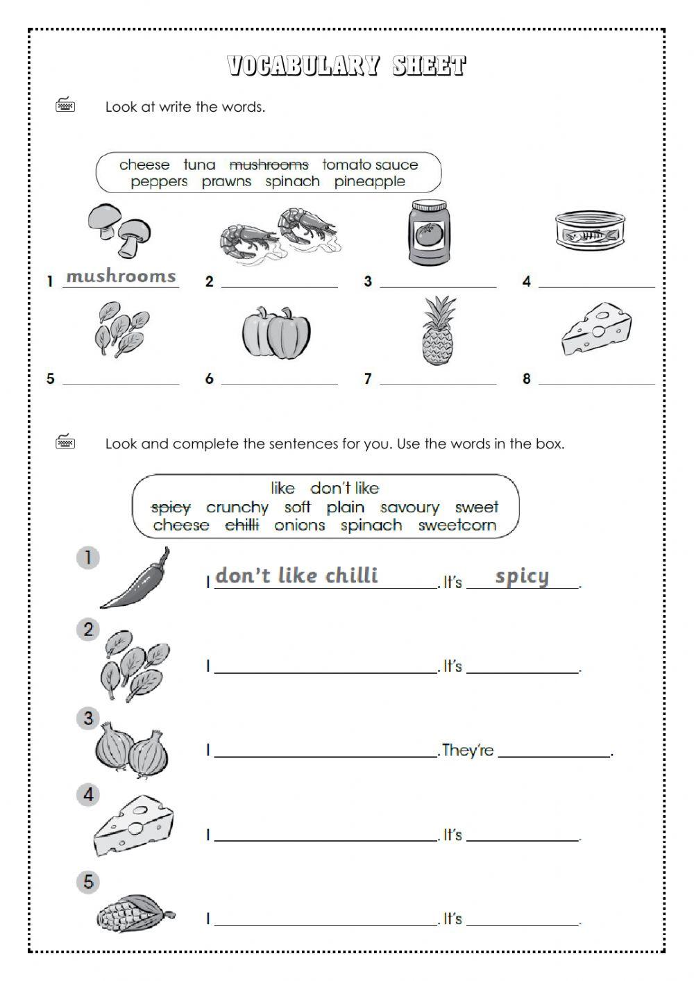326334 | Food tastes | MariaL2020 | LiveWorksheets