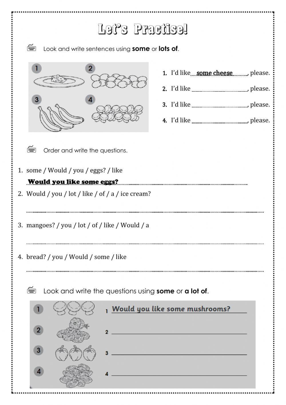 Some and a lot … | Free Interactive Worksheets | 326346