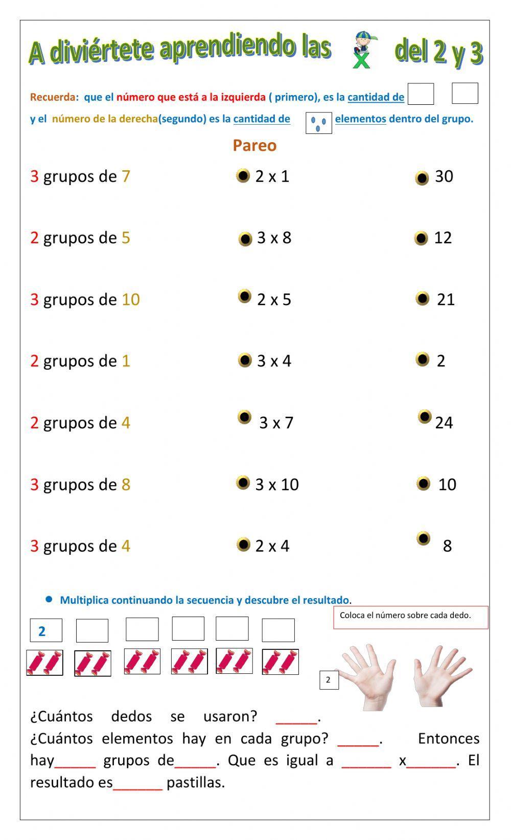 Tablas De Multiplicar 1 2 3 4 5 Worksheet Live Worksheets 59 Off