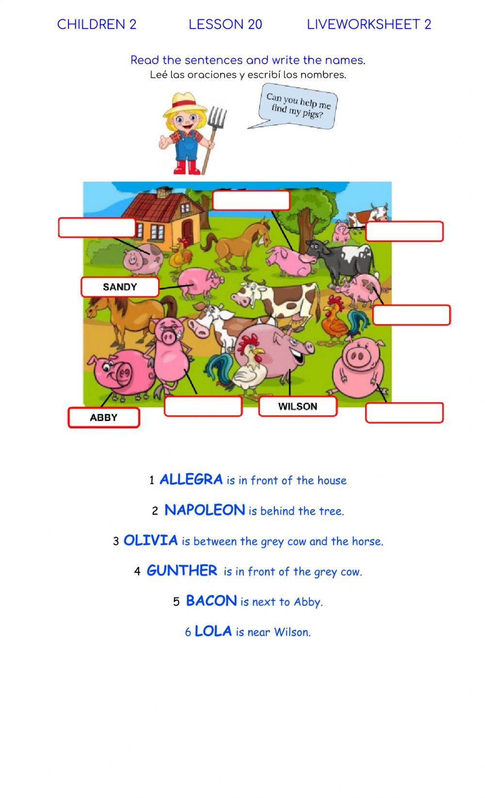 Children 2 lesson 20 Liveworksheet 1 Ch2 worksheet | Live Worksheets