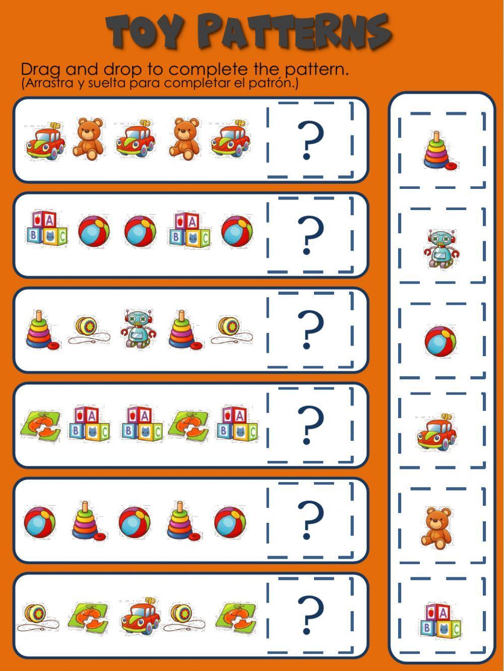 327262 | Toys patterns | missandrearv | LiveWorksheets