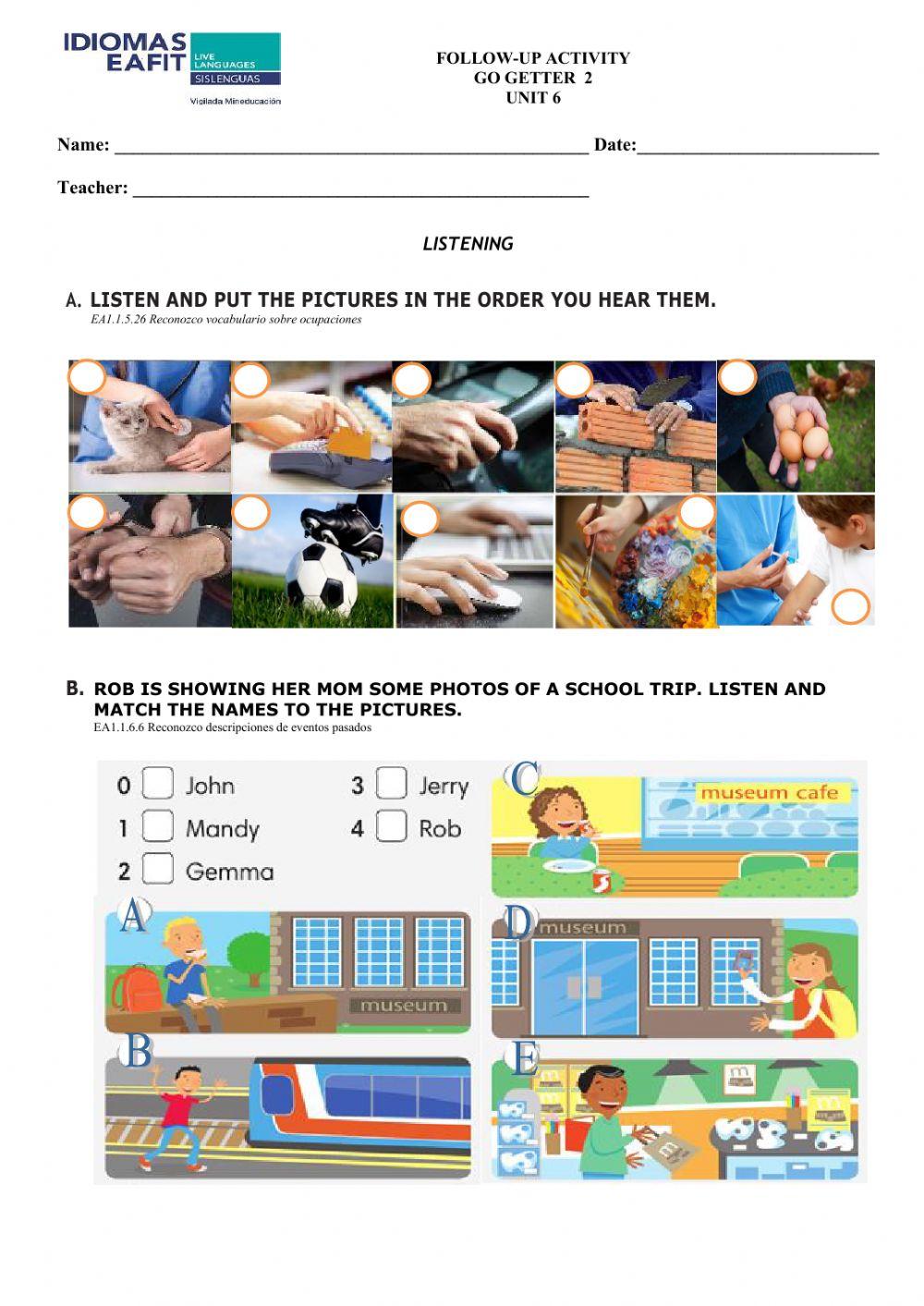 Go getter 2- u6… | Free Interactive Worksheets | 327567