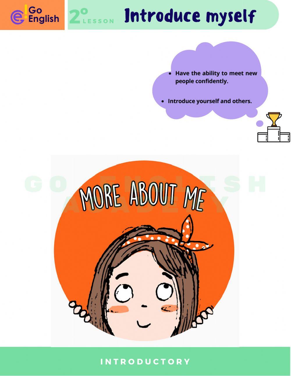 More about me worksheet | Live Worksheets