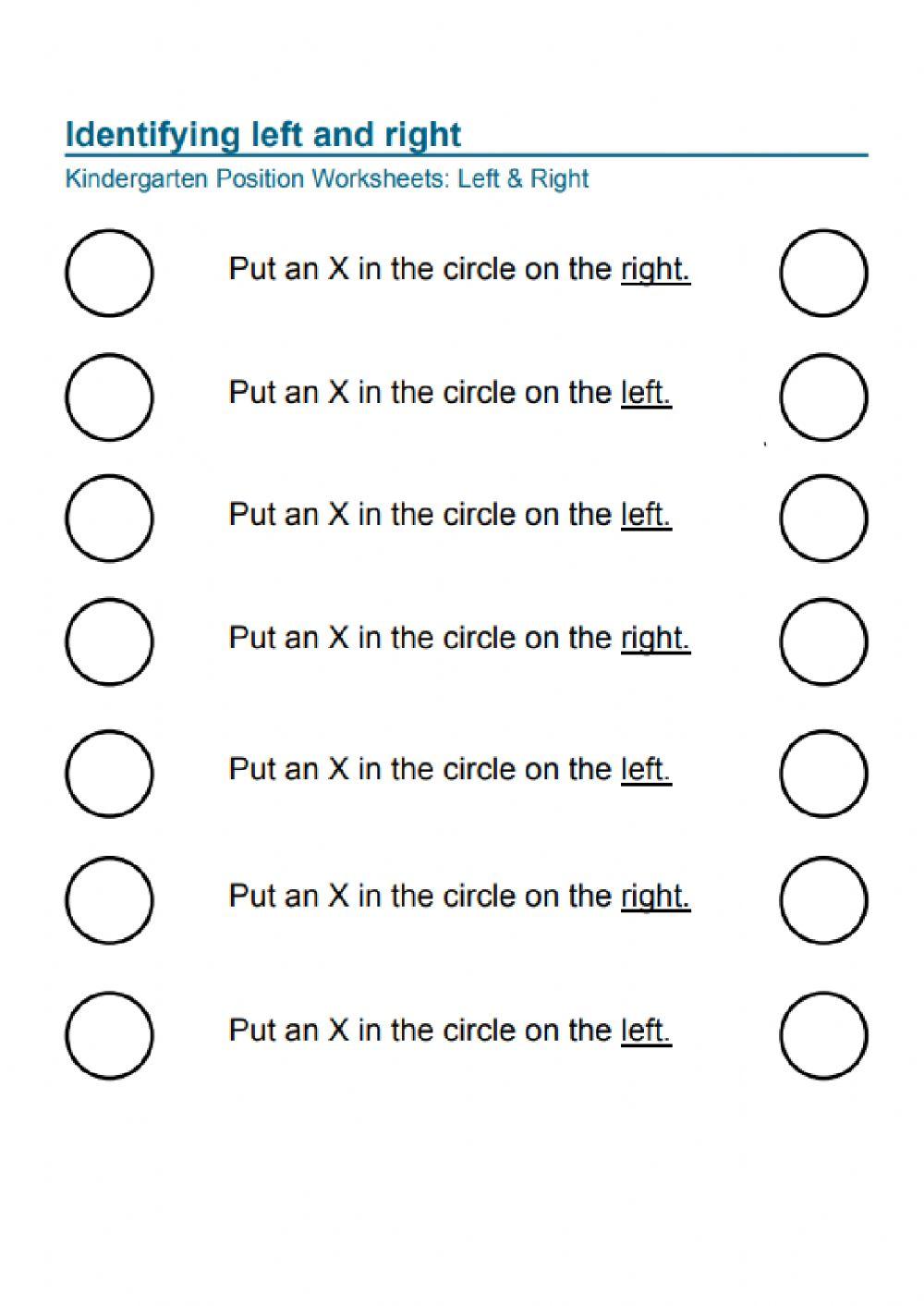 Left and right interactive worksheet | Live Worksheets