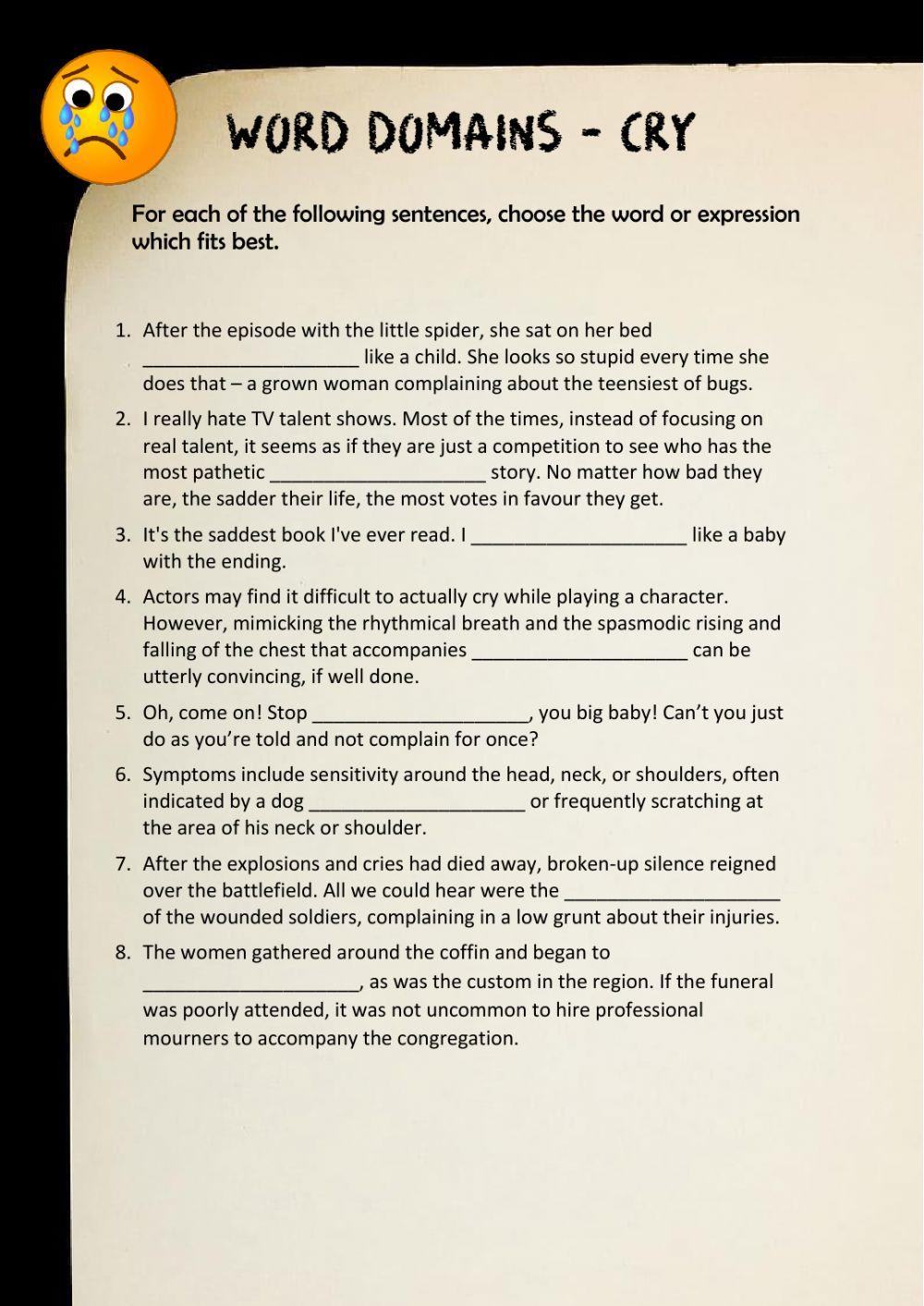 Word domains - … | Free Interactive Worksheets | 327234