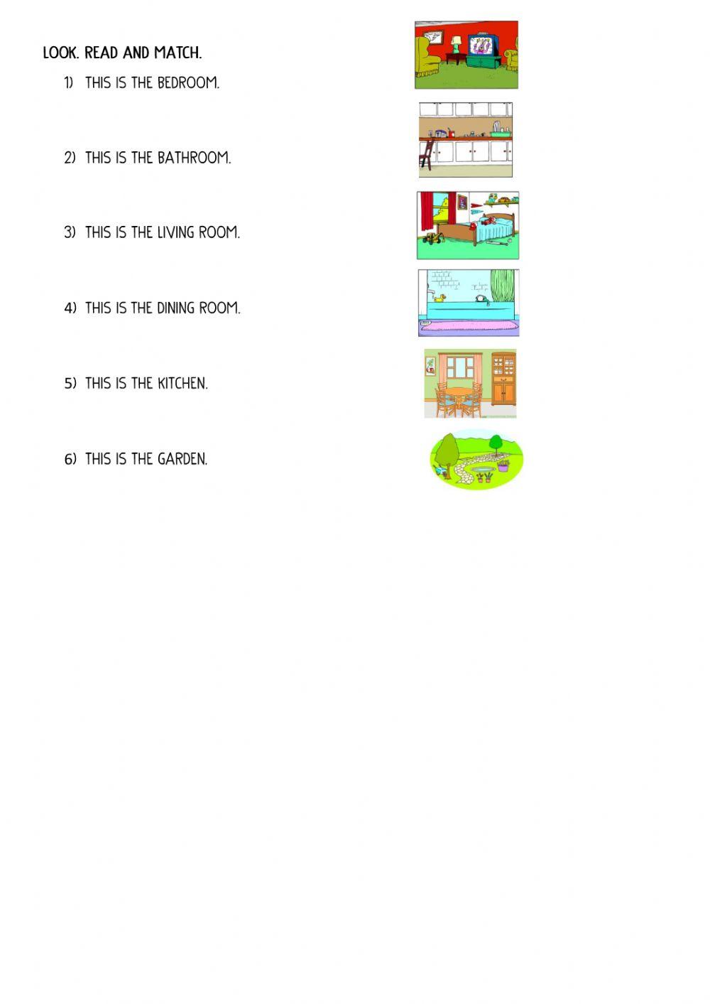 Parts of the house online exercise for 2nd grade | Live Worksheets
