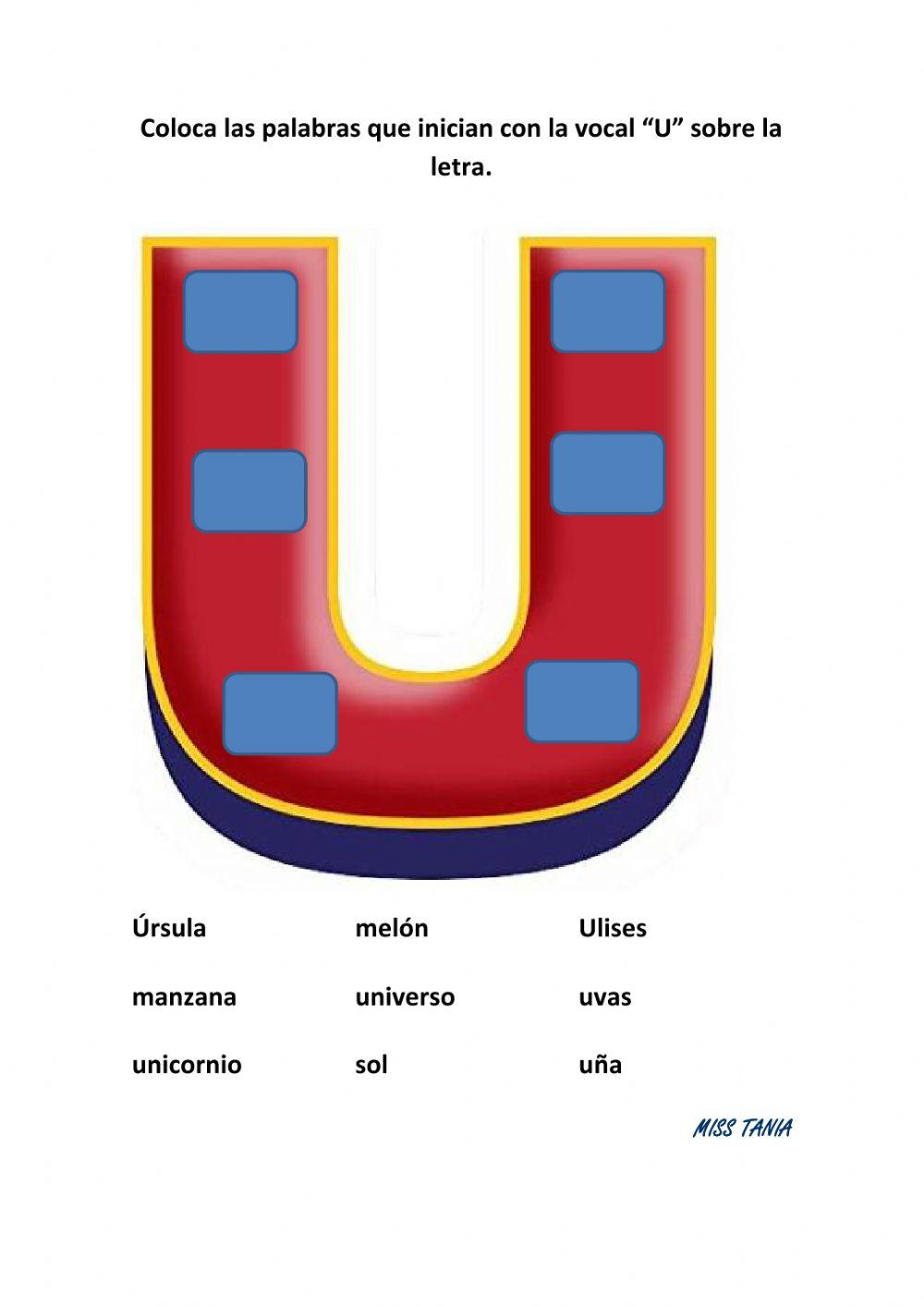 Vocal U 328674 | Tany2020Pilo | Live Worksheets