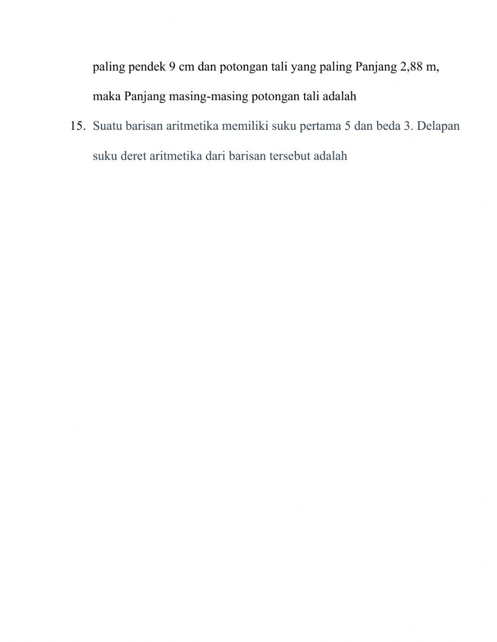 Pola Bilangan exercise | Live Worksheets