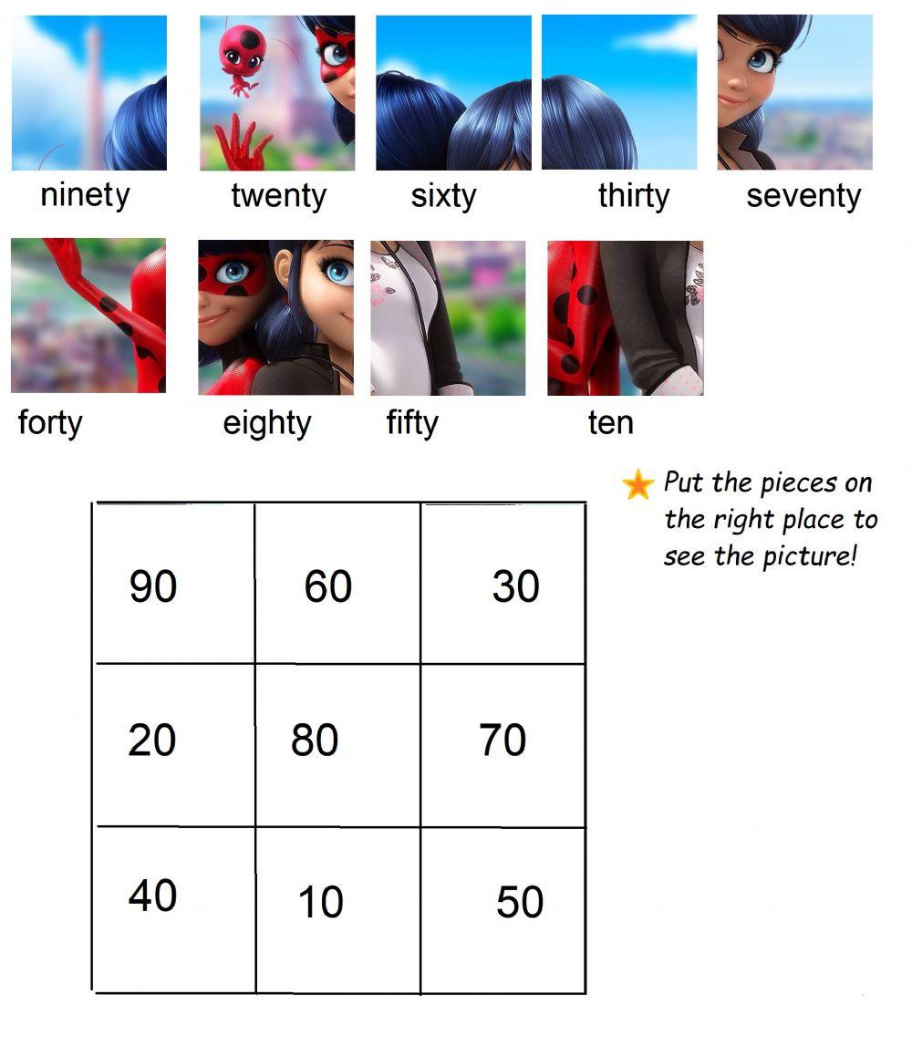 Numbers 10-90 worksheet | Live Worksheets