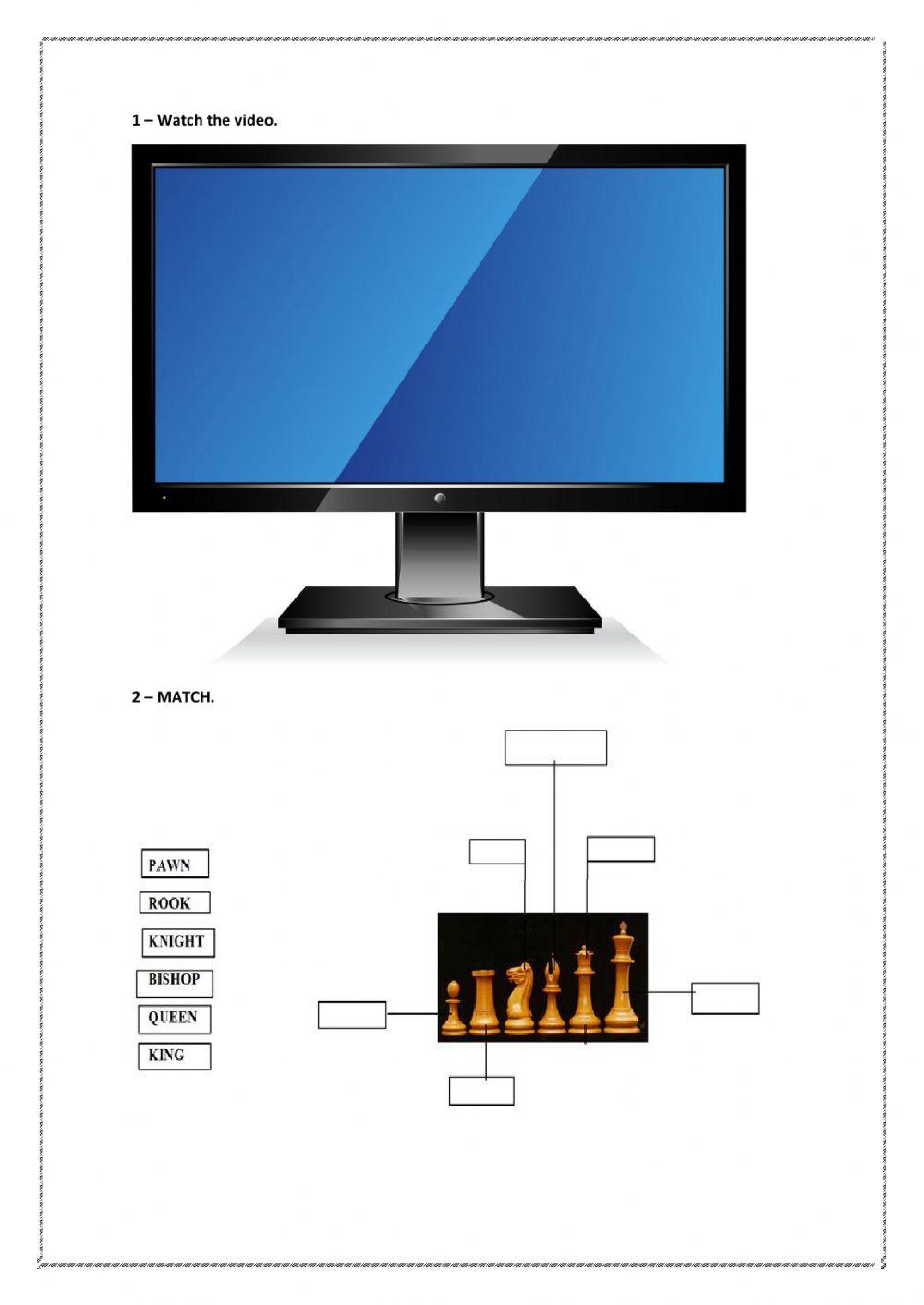 Chess pieces | Free Interactive Worksheets | 329211