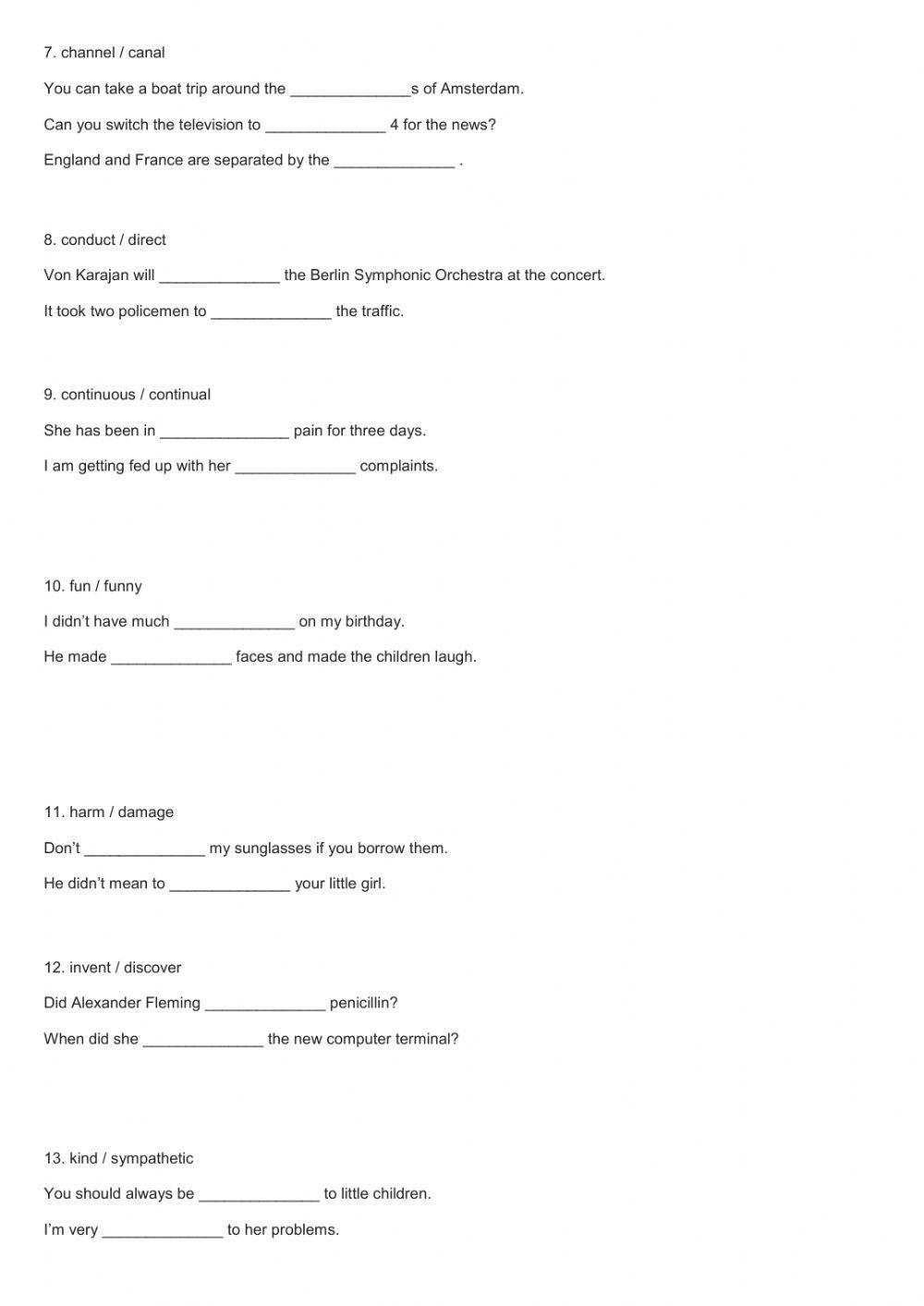 Confusing words… | Free Interactive Worksheets | 963248
