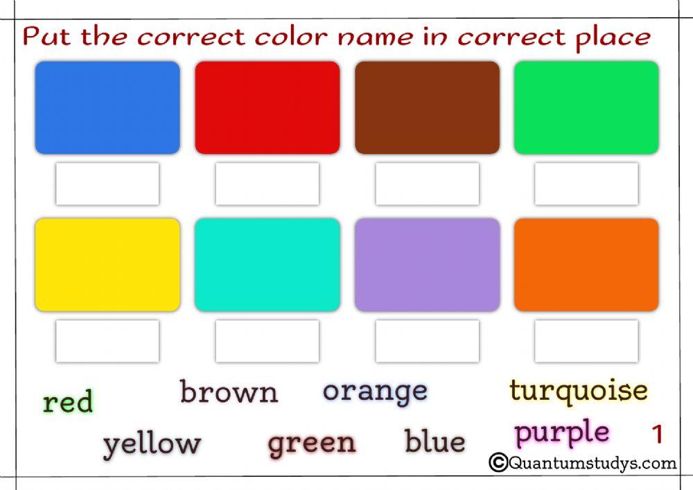 Color worksheet for kinder | Live Worksheets