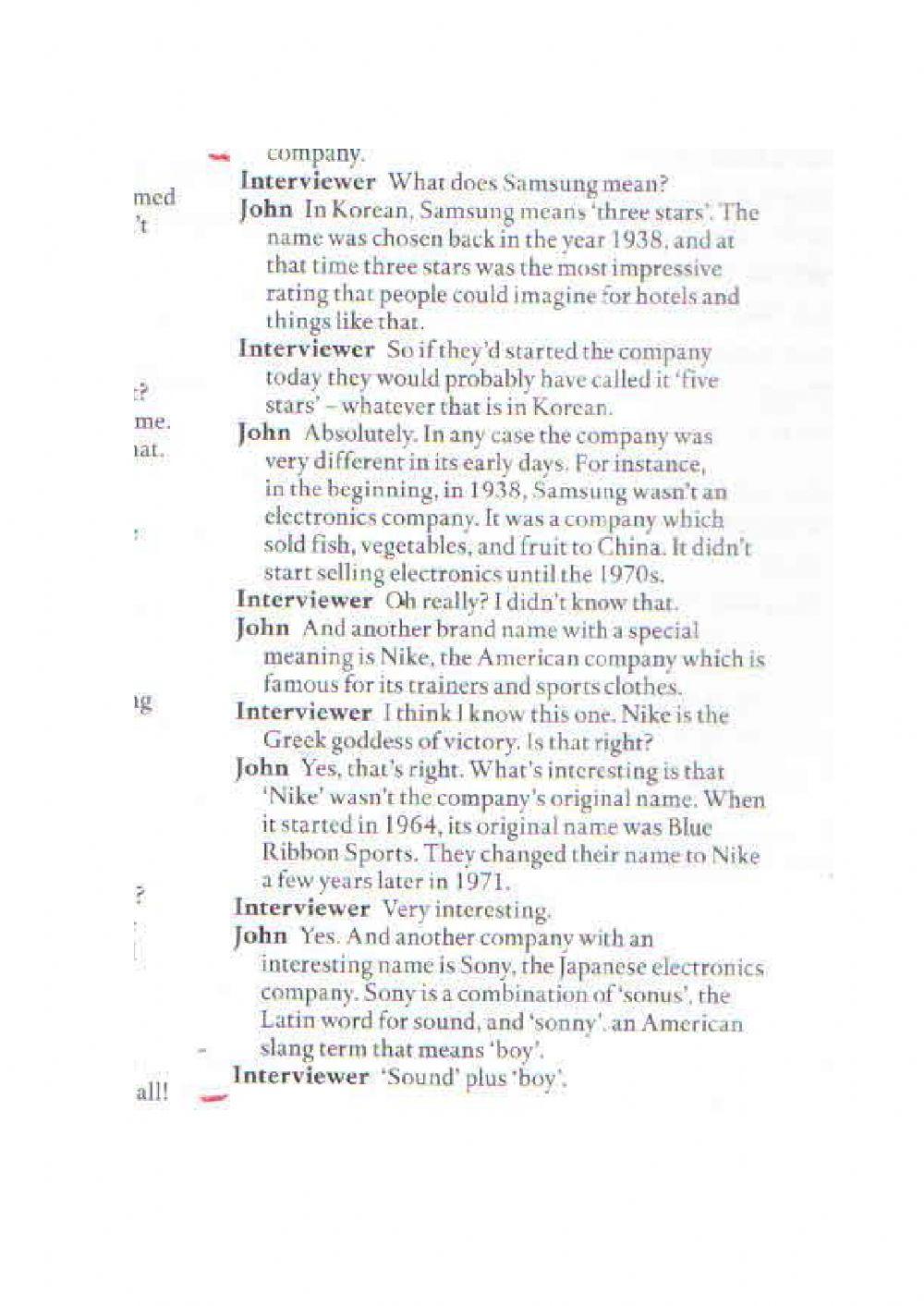 Radio Programme… | Free Interactive Worksheets | 315304