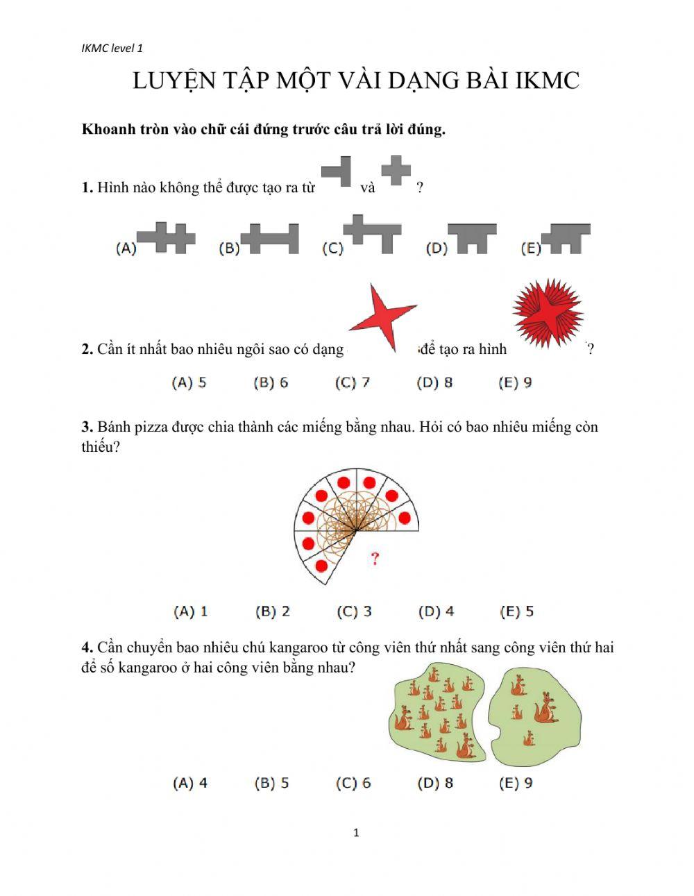 Ikmc - ws 2 worksheet | Live Worksheets