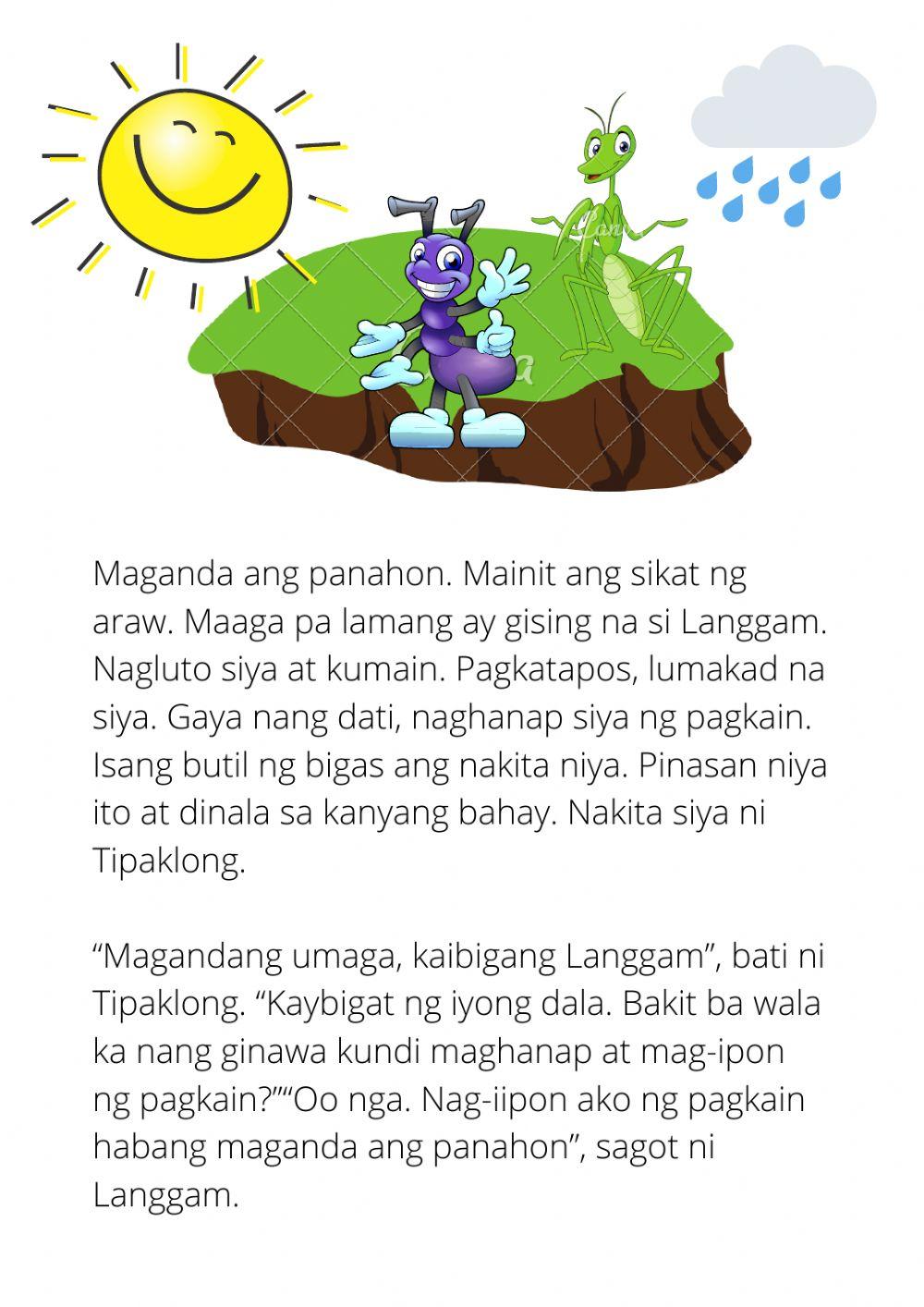 Si Langgam At Si Tipaklong Story Telling Youtube