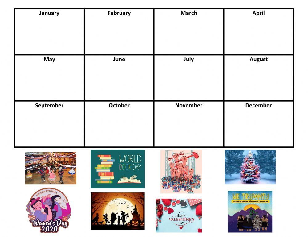 Celebrations activity for 3rd | Live Worksheets