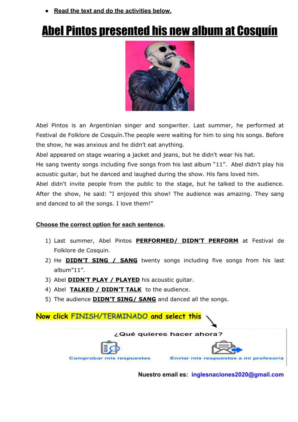 Choose the correct option free online exercise | Live Worksheets