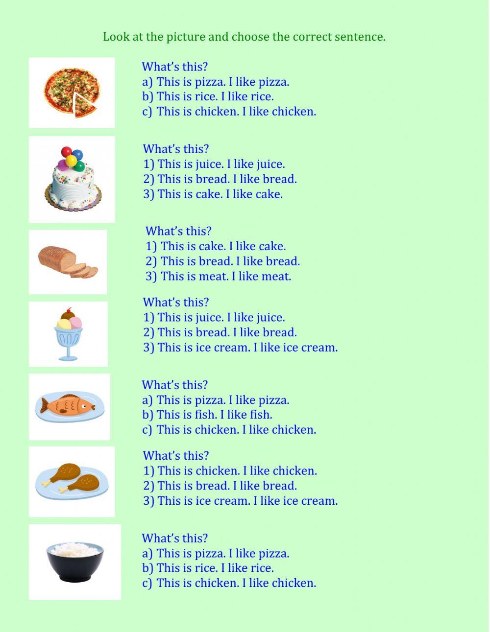 Practice: This is...I like... worksheet | Live Worksheets