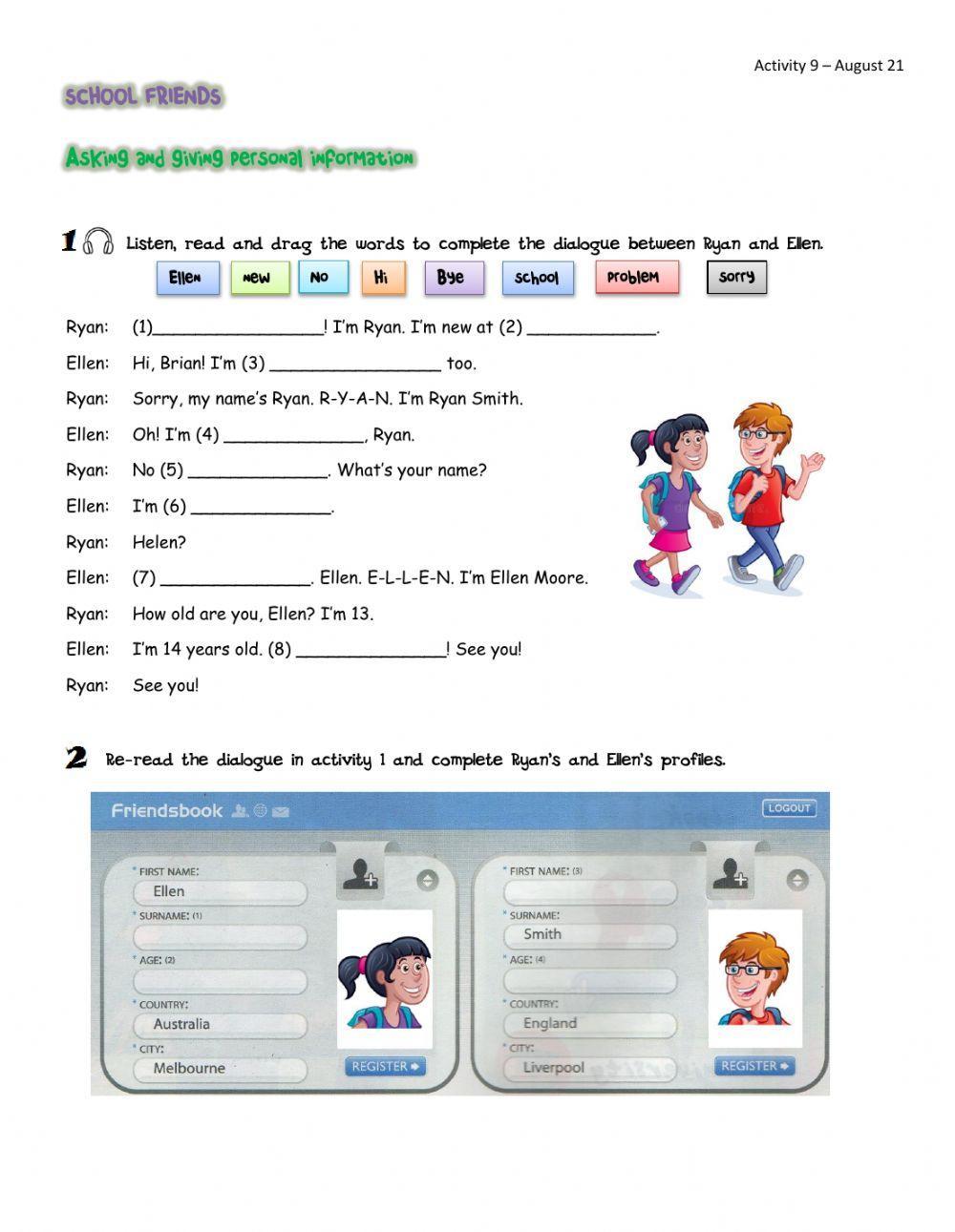 Personal Inform… | Free Interactive Worksheets | 332108