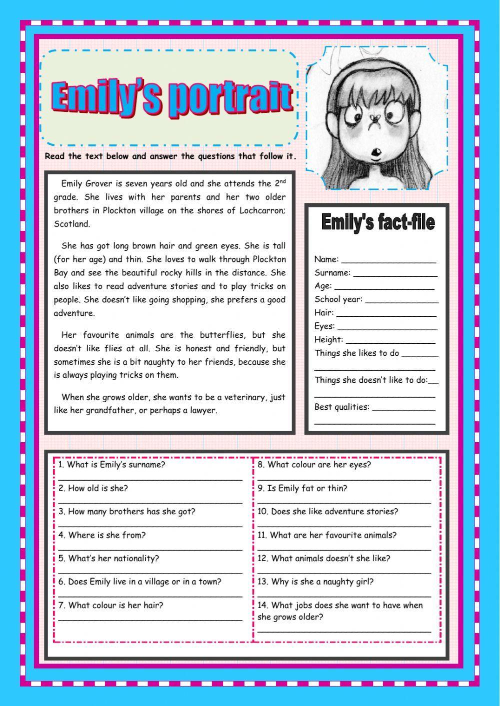 Description of Emily | LiveWorksheets | 332022