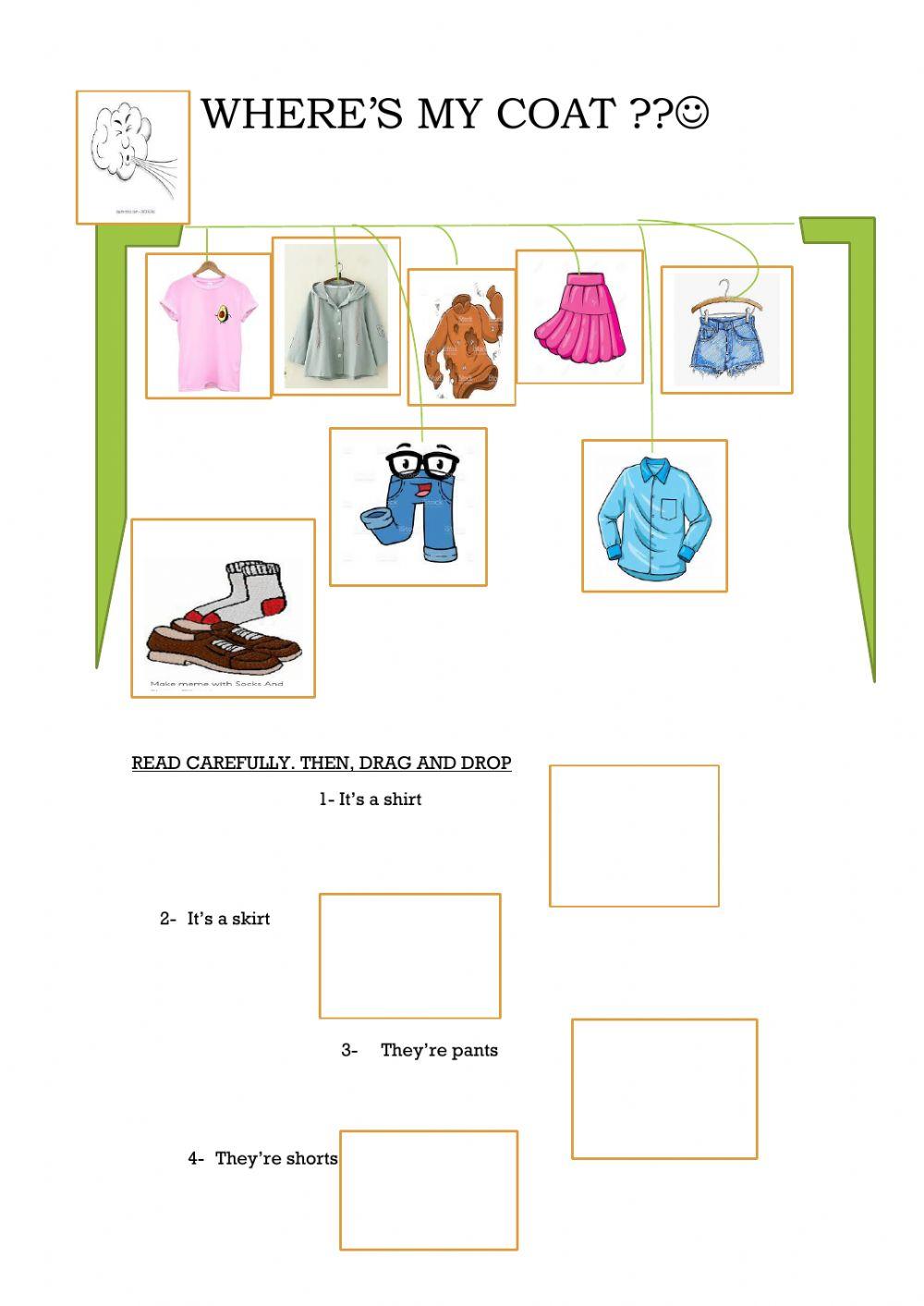 Where's my coat? activity | Live Worksheets