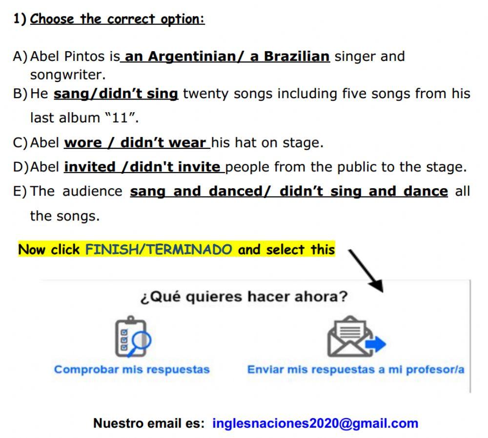 Choose the correct option worksheet | Live Worksheets