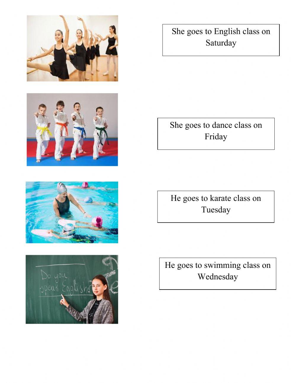 Classes interactive worksheet | Live Worksheets