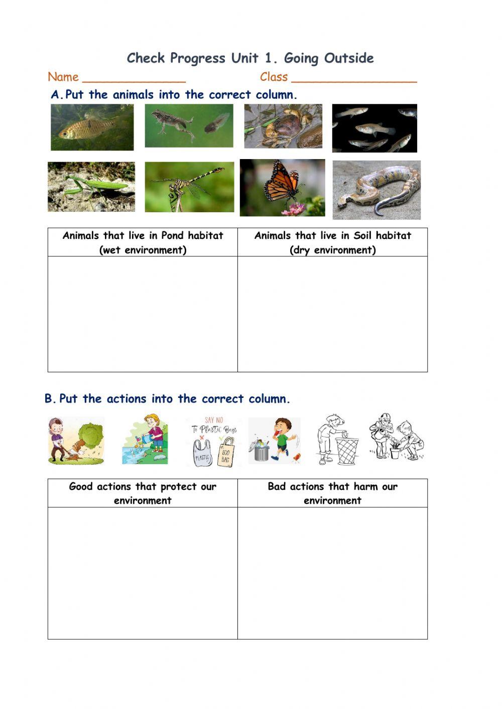Going outside | Free Interactive Worksheets | 332750