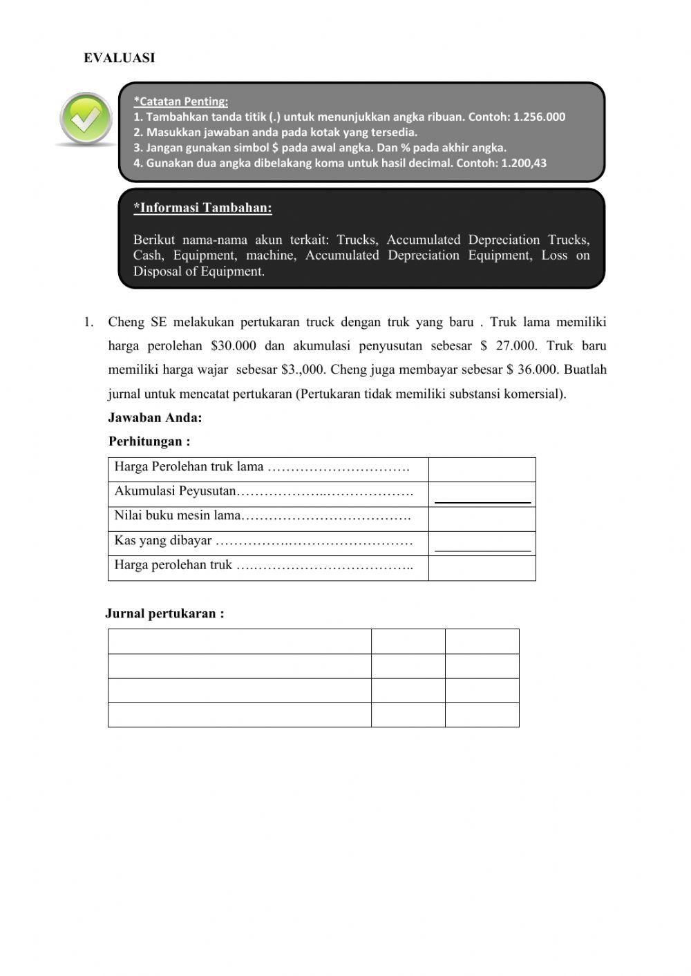 Evaluation III worksheet | Live Worksheets