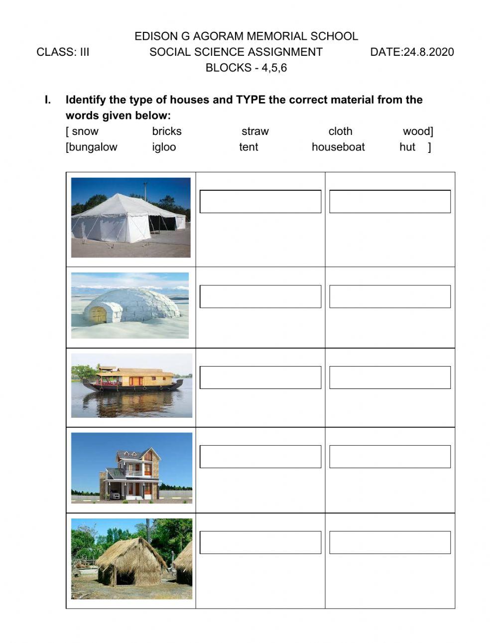 SOCIAL assignment 24.08.2020 worksheet | Live Worksheets