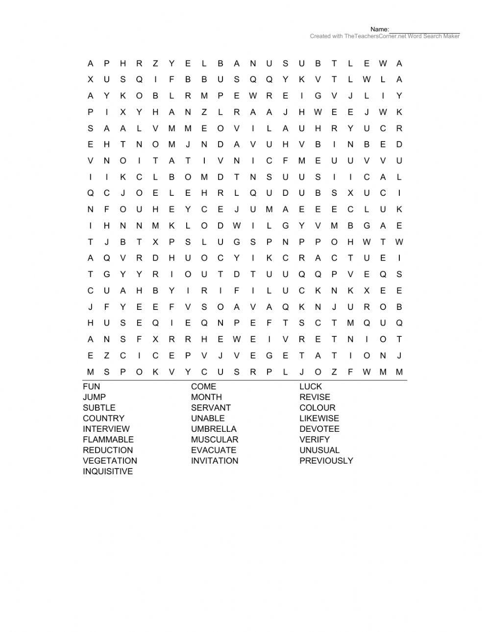wordsearch | Free Interactive Worksheets | 5954918